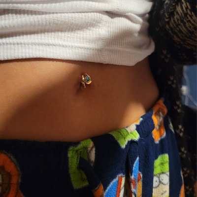 Adore Ball-ping and Plug Belly Button Barbell Minimal Floating Piercing ...