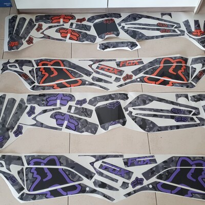 TALARIA STING Fox Full Graphics Kit Gloss or Matte Laminated Bubble ...