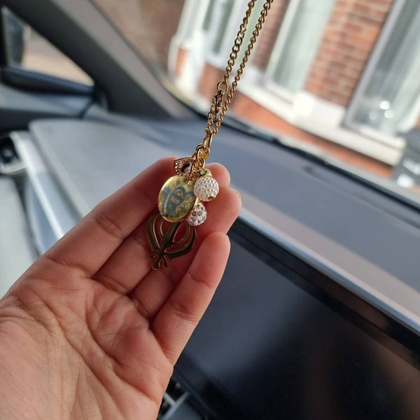 Car Mirror Hanging Charm, Ayatul Kursi, Allah, 4qul Charm, Protection ...