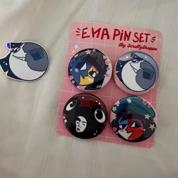 ENA & Friends 1.25in Pinback Button 4pc Set - Etsy