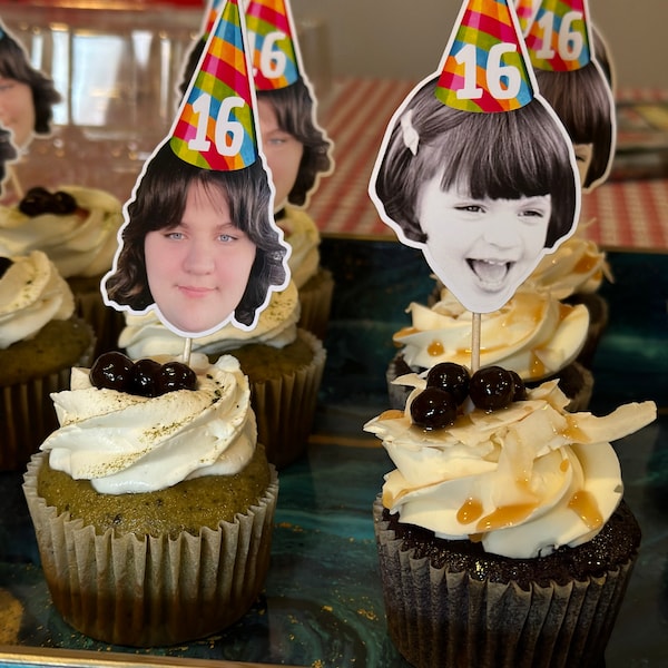 Custom Face Cupcake Toppers, Custom Cupcake Toppers, Personalized ...