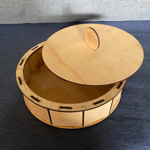 6 Different Patterned Decorative Round Box Laser Cut Svg Files, Laser ...