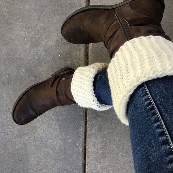 Knitted Boot Toppers, Boot Cuffs in L.PURPLE Color , Boot Warmers Boot ...