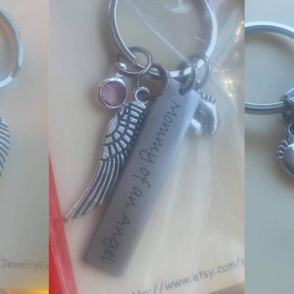 Baby Angel Keychain, Mommy's Keychain, Daddy's Keychain, Father's ...
