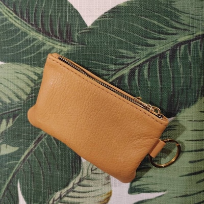 Leather Keychain Pouch, Personalized Leather Coin Pouch, Change Pouch ...