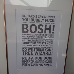 Phoenix Nights Quotes A5 A4 A3 Poster or Print - Etsy UK
