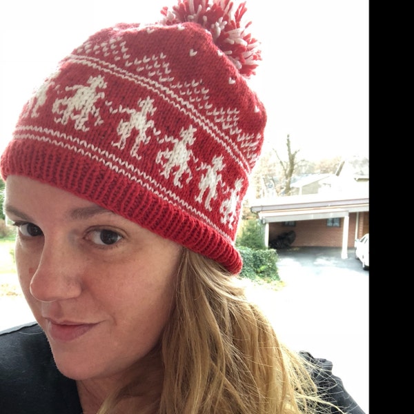 Handmade Norwegian Nordic Ski Hat. Wool Yarn. Great Winter Hat. Warm ...