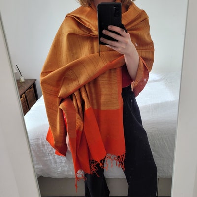 Poetry in Motion Ajrakh Natural Dyed Silk Scarf - Etsy