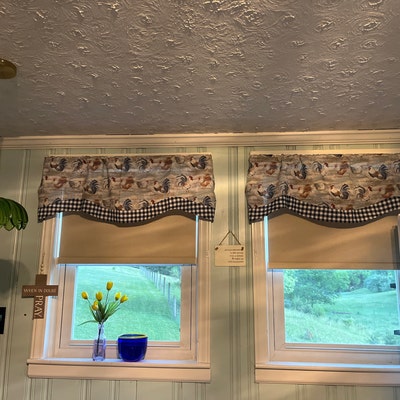 FARMHOUSE Kitchen Curtains, FRENCH COUNTRY Curtain, Kitchen Window ...