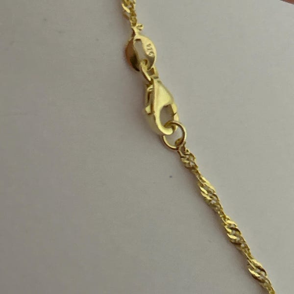 14k Gold Thin Curb Chain Necklace, Vine Chain Necklace, Dainty Gold ...