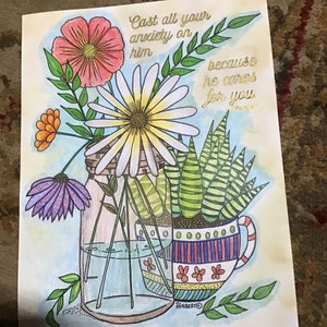 Bible Verse Coloring Page, PDF Download, Be Strong, Courage, Joshua ...