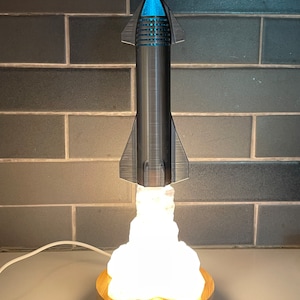 Retro Futuristic Rocket Space Ship / Spaceship LED Lamp Free - Etsy