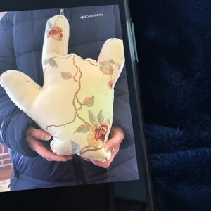 ASL ILY Pillow I Love You Hand Shape // Black With Multi-colored ...