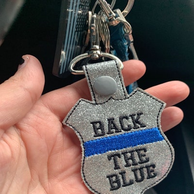 Back the Blue Key Fobs We Got Your Six Support Local Police Gift for ...