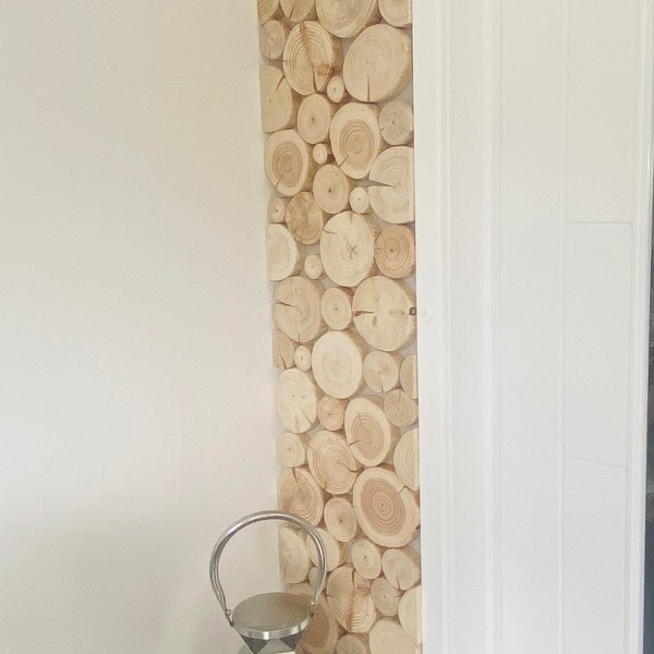 Silver Leaf Accent Decorative Logs, Metallic Luxury Logs, Round Neat ...