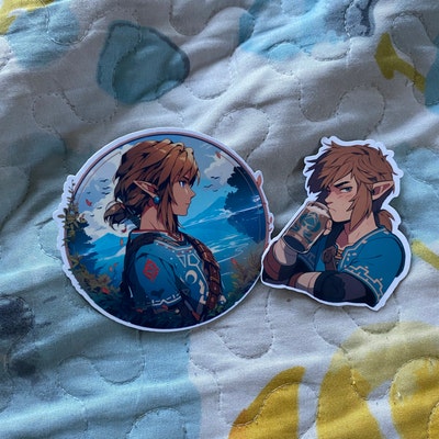 Chibi Link and Zelda Stars Sticker the Legend of Zelda - Etsy