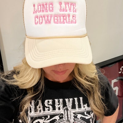 Long Live Cowgirls Embroidered Trucker Hat - Etsy