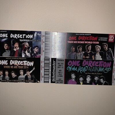 One Direction Tour Bundle of 4 Souvenir Concert Tickets - Etsy