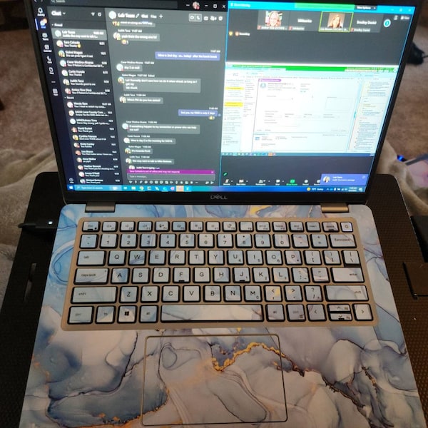 Dell Inspiron 15 Laptop Skin Personalized Customizable Marble Painting ...