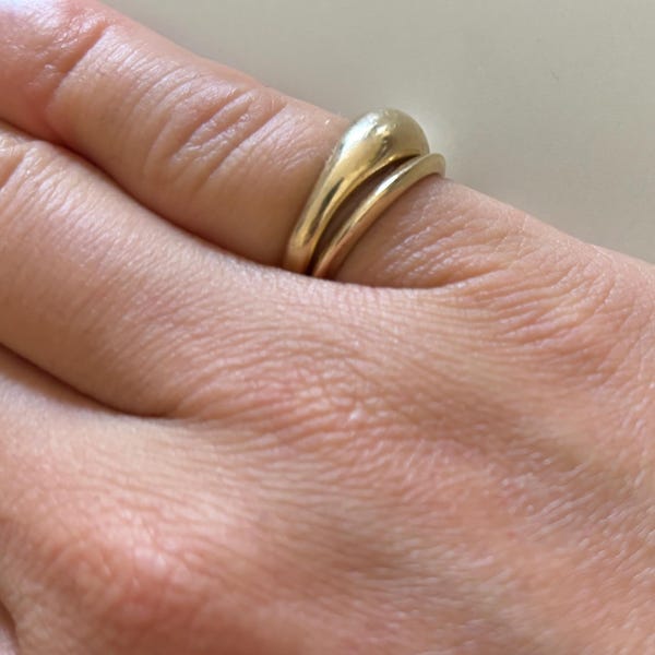 2mm Wide Flat Gold Ring 10k, 14k, 18k, or 22k, Solid Gold, 2mm Gold Band, Dainty Gold Ring, Real ...