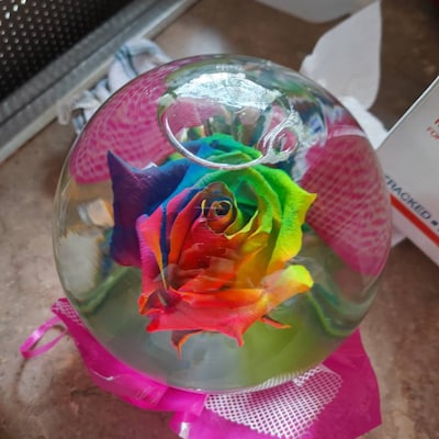 Forever Rose in Water Globe Water Rose Globe - Etsy