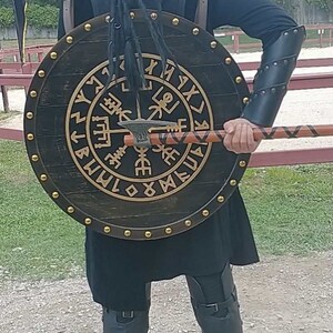 Authentic Viking Knights Fenrir Gokstad Shield Wooden Round | Etsy