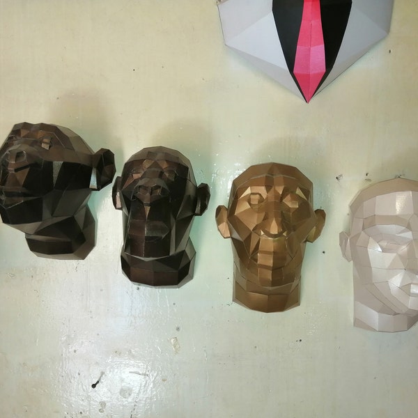 La Evolución Diseño Papercraft Humana Con Plantillas PDF Para Construir ...