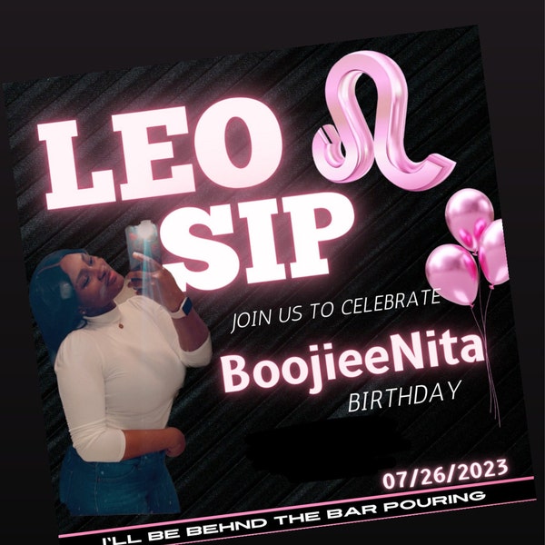 Leo Birthday Flyer, Birthday Template, Birthday Girl, Party Flyer ...