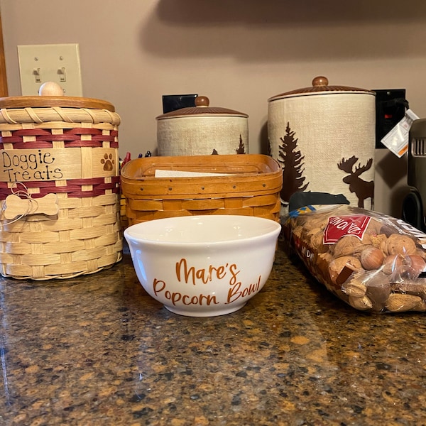 Cereal Bowl Personalized, Snack Bowl, Popcorn Bowl, Kids Birthday Party ...