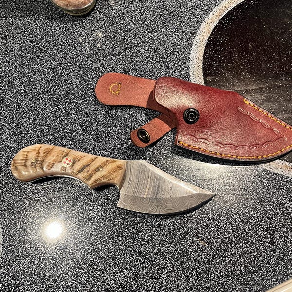 Handmade Damascus Steel Kitchen Knife , Custom Made Hand Forged Chef ...