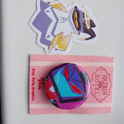 Hazbin Hotel Flat Squished Adam Sticker - Etsy