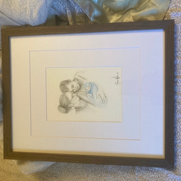 Fairy Pencil Drawing Fine Art Print of a Fairy Sad Grieving Art Drawing ...