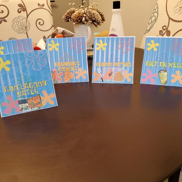 24 Food Tent Labels Dessert Birthday Party Decor Template Under the Sea ...
