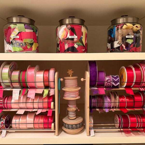 GSS Curling Ribbon Organizer Maxi Desk/wall Unit. Holds 12 Large Spools ...