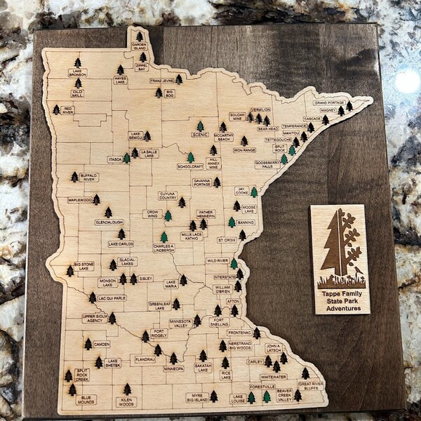 Customizable State Park Tracking Map - Etsy