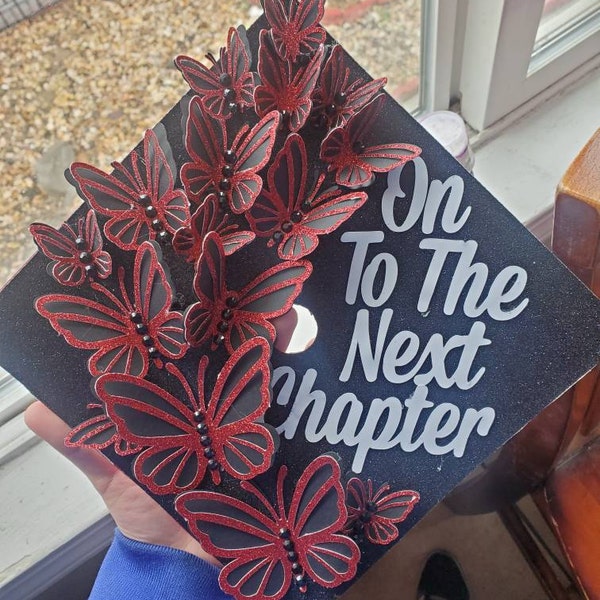 23 Butterfly Graduation Topper, Butterfly Graduation Cap, Onto the Next ...