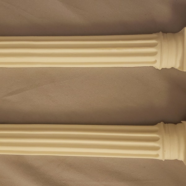 Flat-backed Fern Column Ornate Miniature Decor Set of Two - Etsy