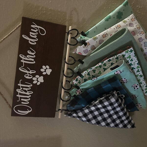 Dog Bandana Holder, Pet Bandana Organizer, Dog Clothing Organizer, Dog ...