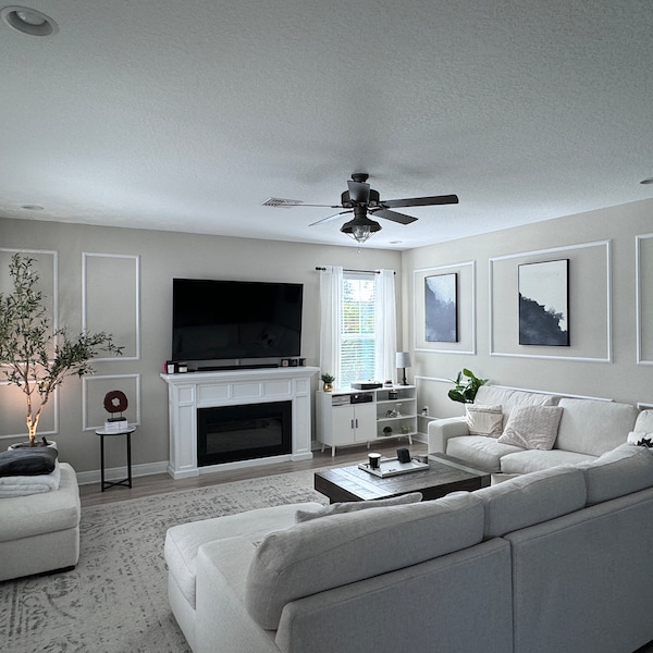 Self-adhesive Wall Frame Panels, Precut Wainscoting Kit, Ready to ...