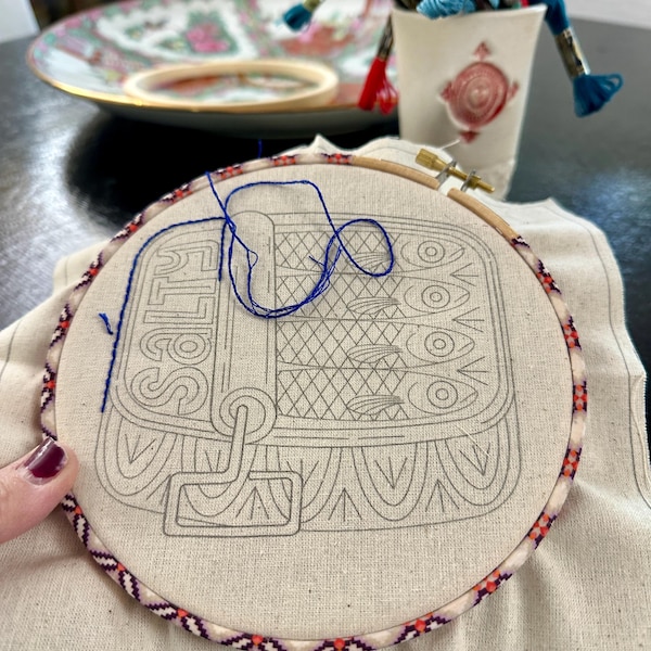 Sardines Complete Embroidery Kit - DIY, Beginner Friendly, Salty ...