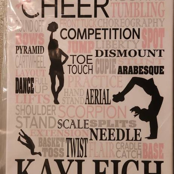 Custom Tumbling Poster, Gymnast Gift, Gift for Tumbler, Gymnastics ...