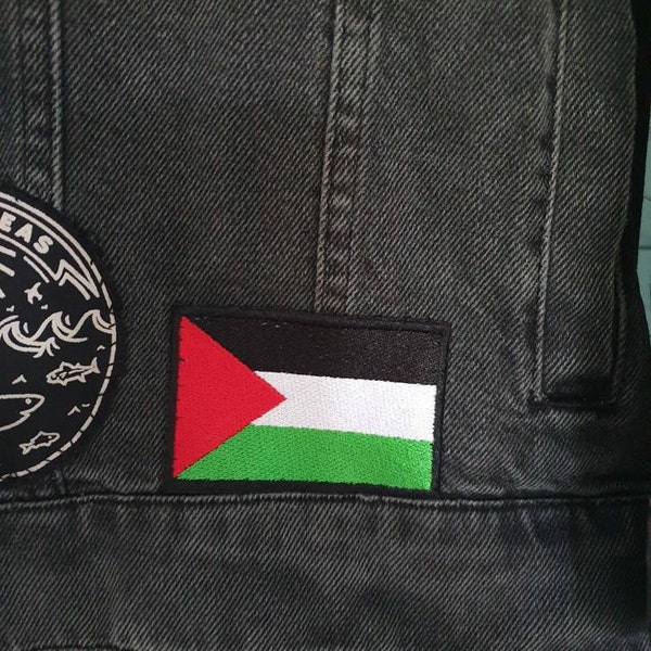 Palestine Flag Embroidered Patch. Iron On, Velcro or Sew on Options ...