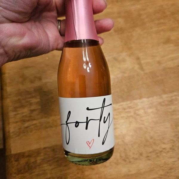 40th Birthday Wine Lables | Birthday Champagne Labels | 30th 40th 50th ...
