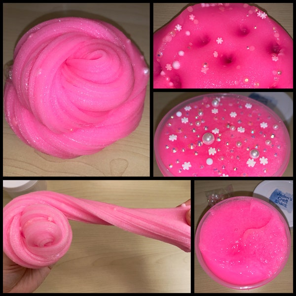 Pink Snowflake Jelly Slime Scented Hannukah Slime Gift Snow Sprinkles ...
