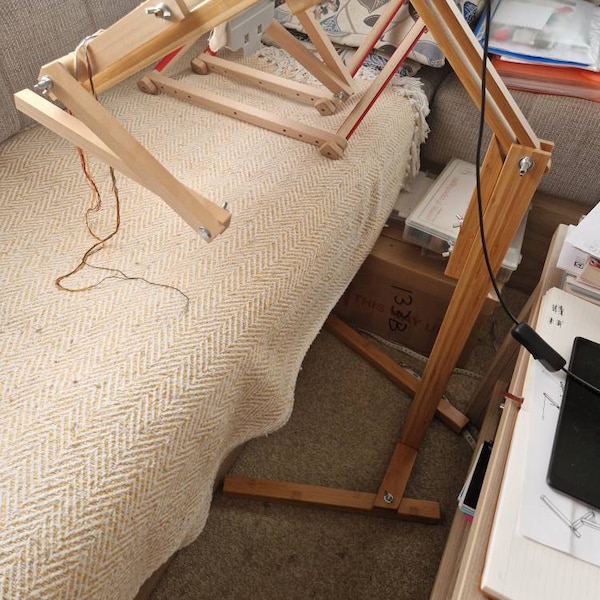 Stitchmaster Adjustable Height & Angle Floor Stand for Embroidery Cross ...