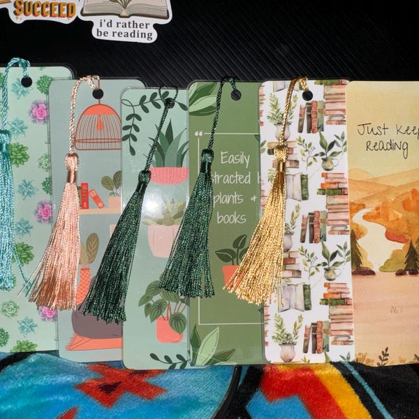 Cloud-themed Bookmarks Set or Individual Just One More Chapter Bookmark ...