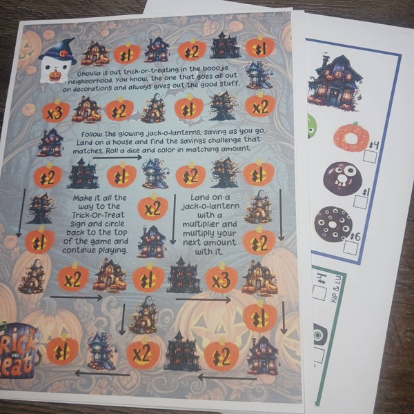 CHALLENGE BOX GAME, Trick-or-treat Challenge Box Game, Spooky Challenge ...