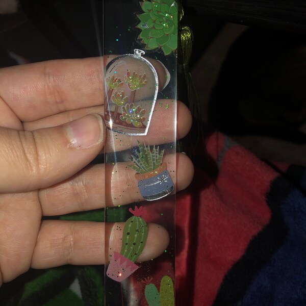 Succulents and Cactus Plants Bookmark Epoxy Resin Bookmark Plant Lover ...