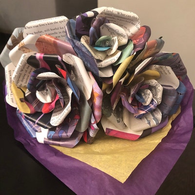 Alice's Adventures in Wonderland Book Paper Flower Bouquet Made From ...