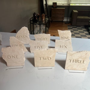 Stone Table Numbers - Etsy
